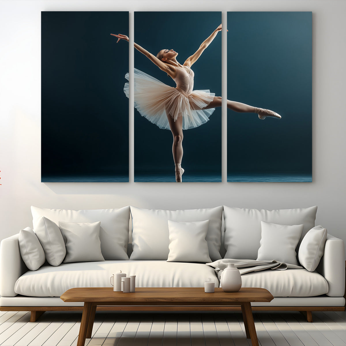 Wall Art Canvas Print – Ballet Dancer Graceful Pose Elegant Movement S ...