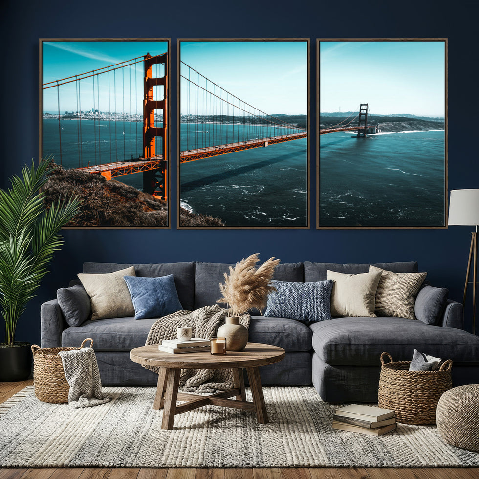 Golden Gate Bridge Wall Art Canvas Print – San Francisco Landmark Phot ...
