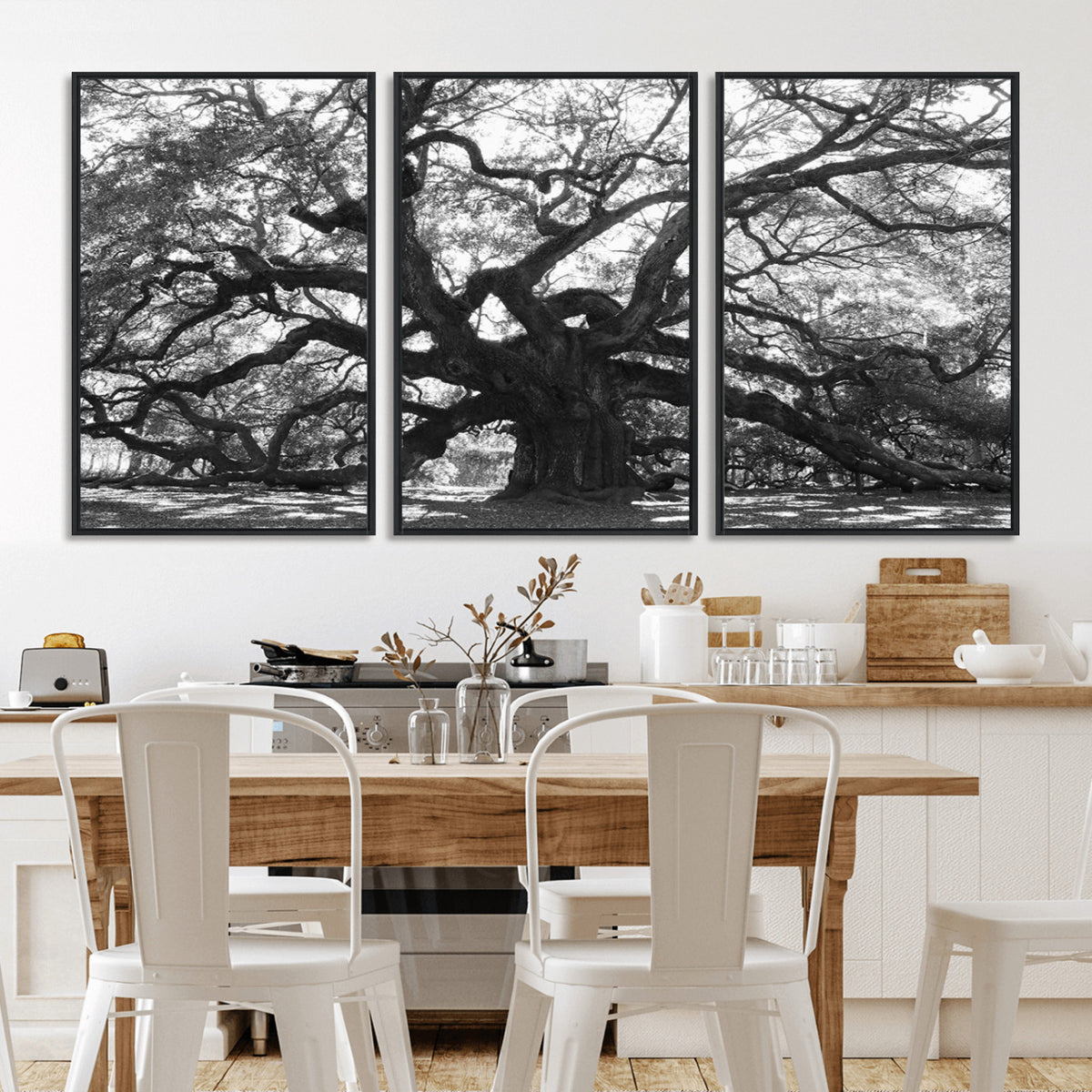 Ancient Oak Wall Art Canvas Print – Gnarled Tree Twisted Branches ...