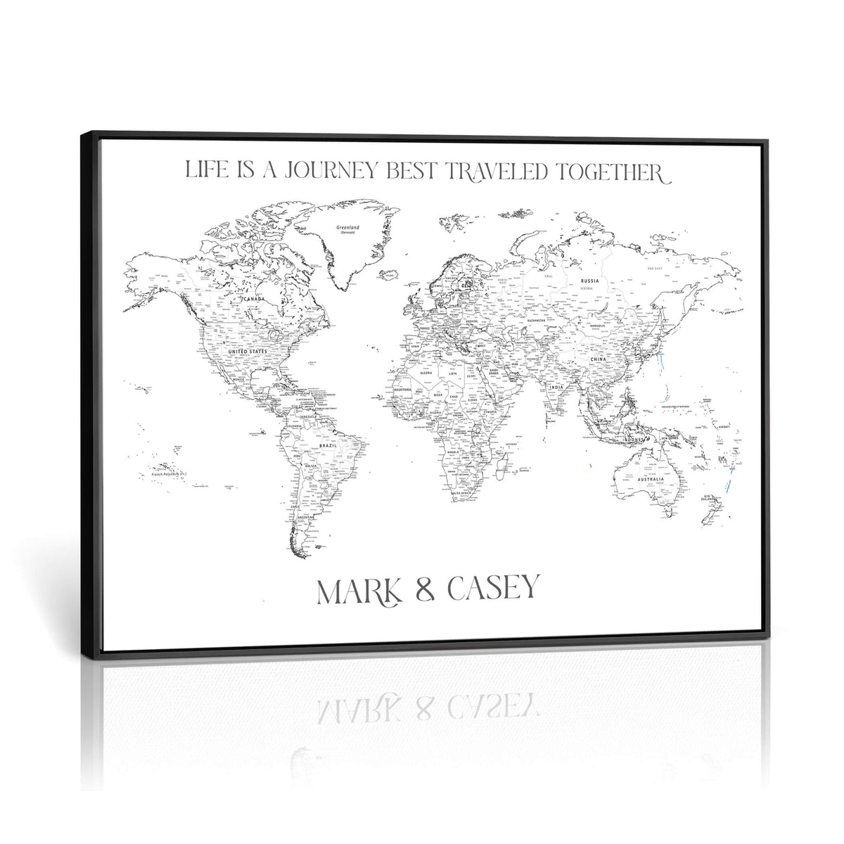 Personalized World Map Canvas | Unique Gifts – MyGreatCanvas | Canvas ...